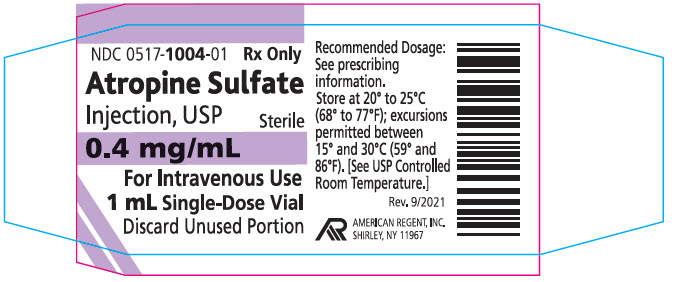 Atropine Sulfate 0.4mg | 1mL Injectable SDV | My Website