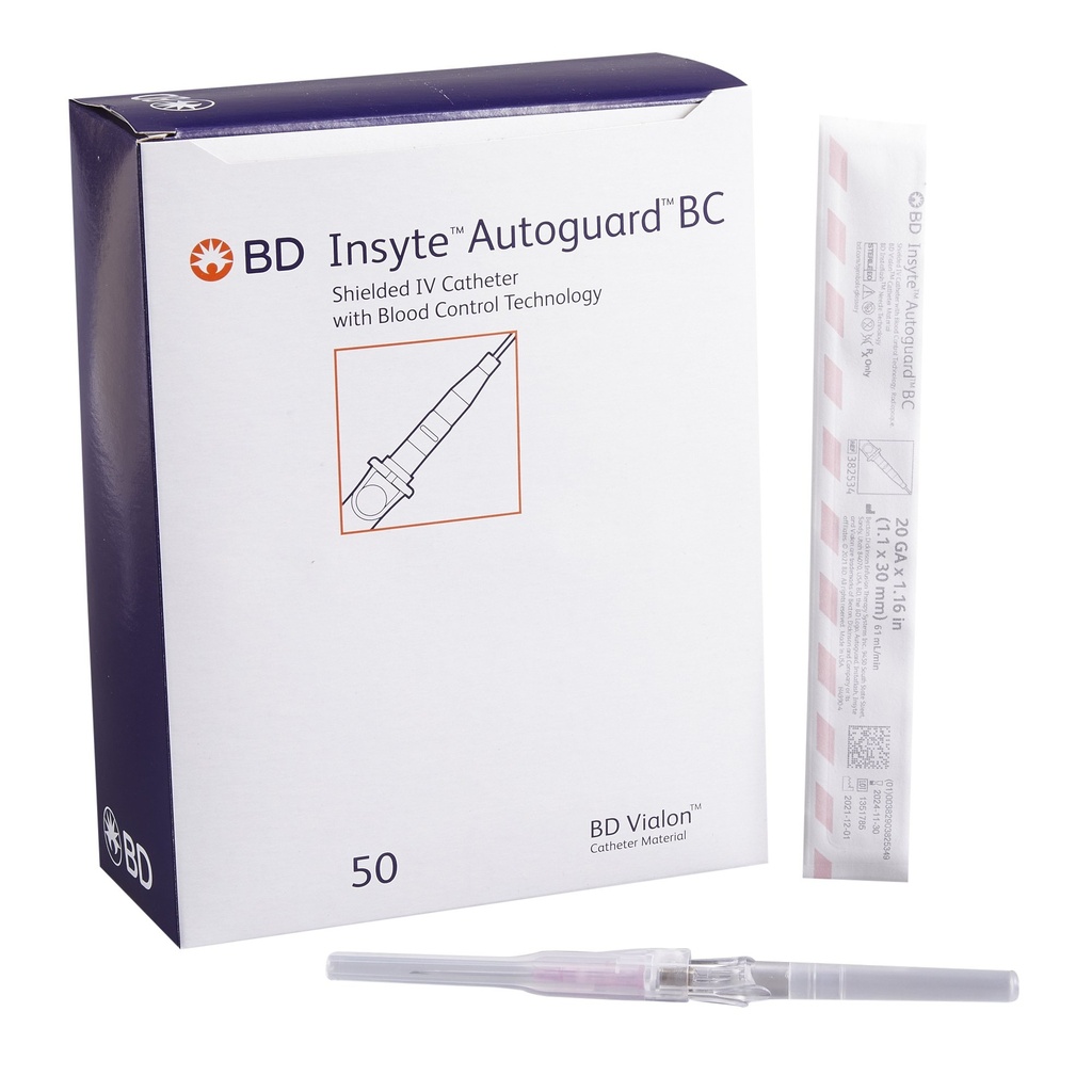 Insyte Autoguard™ Safety IV Catheter | 20g x 1.16" | My Website