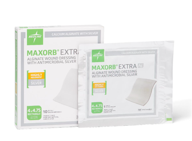 Maxorb Extra Ag+ CMC/Alginate Dressing | 4" x 4-3/4" | My Website
