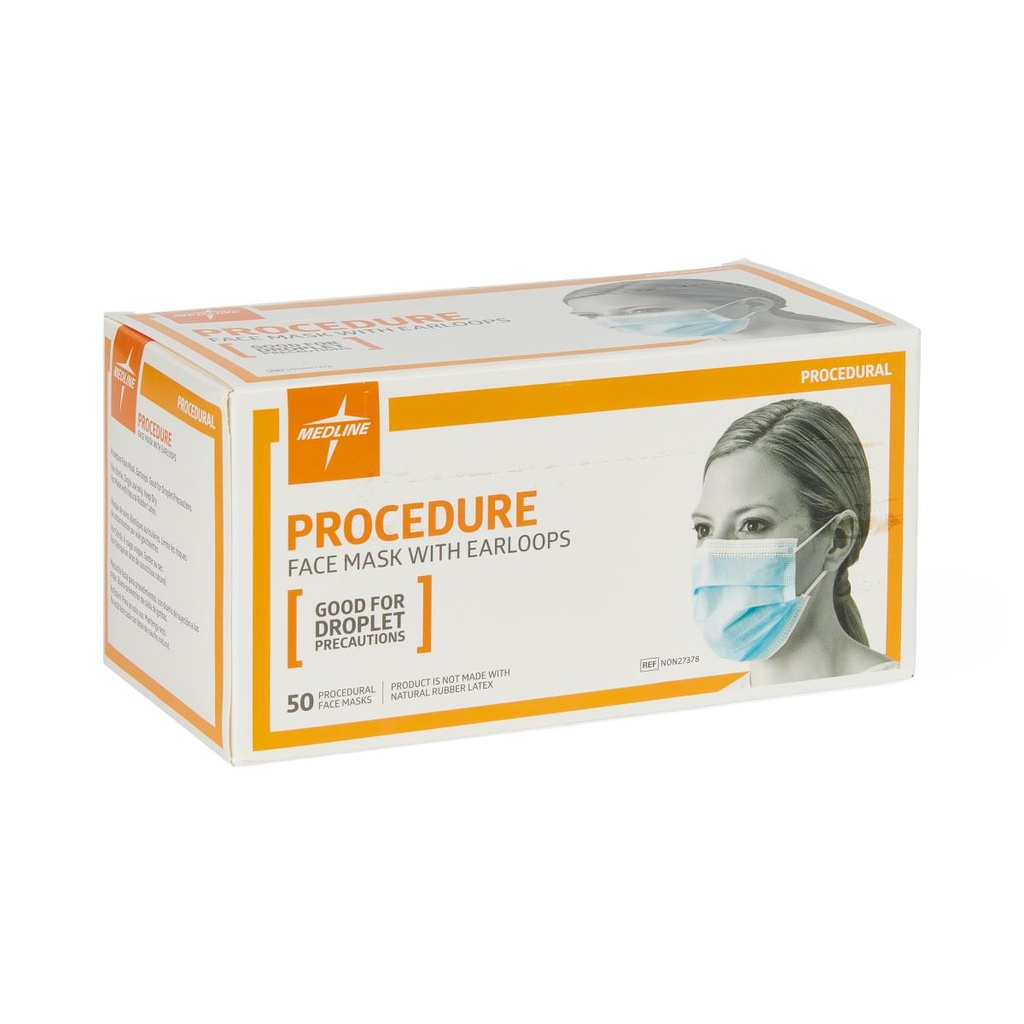 Medline 3-Ply Blue Procedure Earloop Masks | My Website
