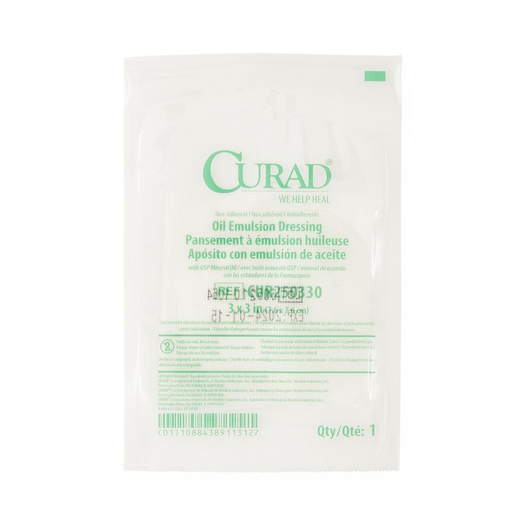 Sterile Oil Emulsion Non-Adherent Gauze Dressing | 3" x 3" | My Website