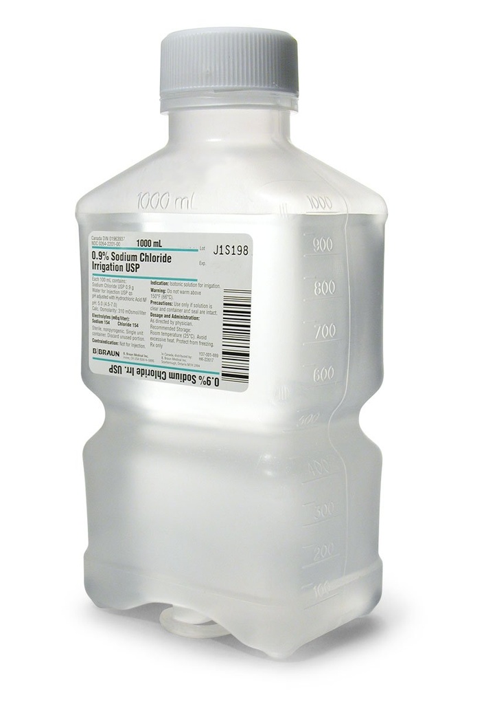 Sodium Chloride 0.9% Irrigation Bottle PF | 1000mL | My Website
