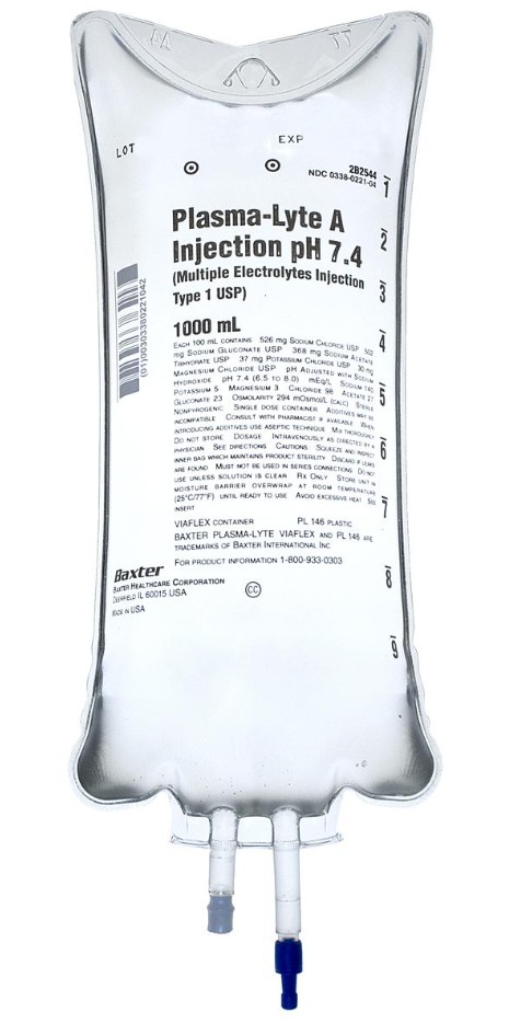Baxter Plasma-Lyte A Injection pH 7.4 | 500 mL | Viaflex™ Plastic ...